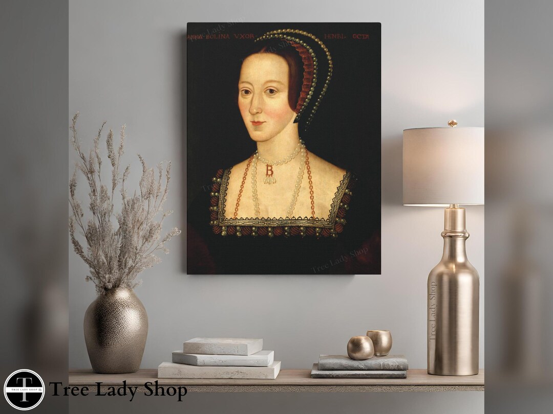 Anne Boleyn Art Print Canvas Wall Art Portrait Henry Viii 6 Wives ...