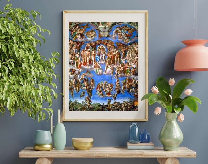 Michelangelo Print Set the Last Judgment Digital Download Wall Art ...