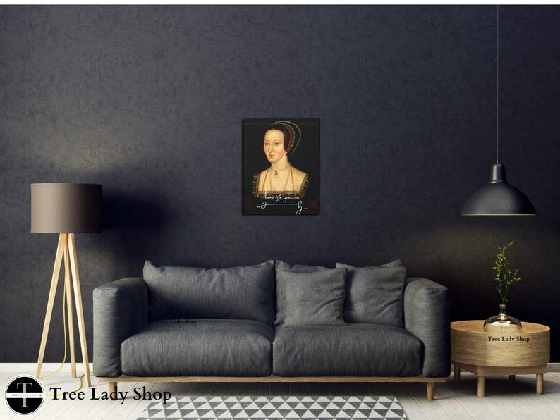 Anne Boleyn Signature Canvas Print Anne the Queen Canvas Print Wall Art ...