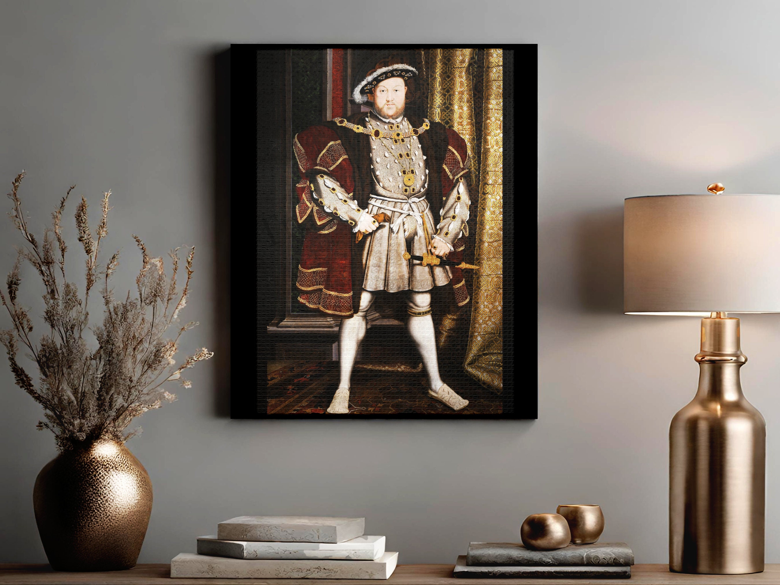 King Henry VIII Portrait Canvas Wall Art by Hans Holbein Art Print ...