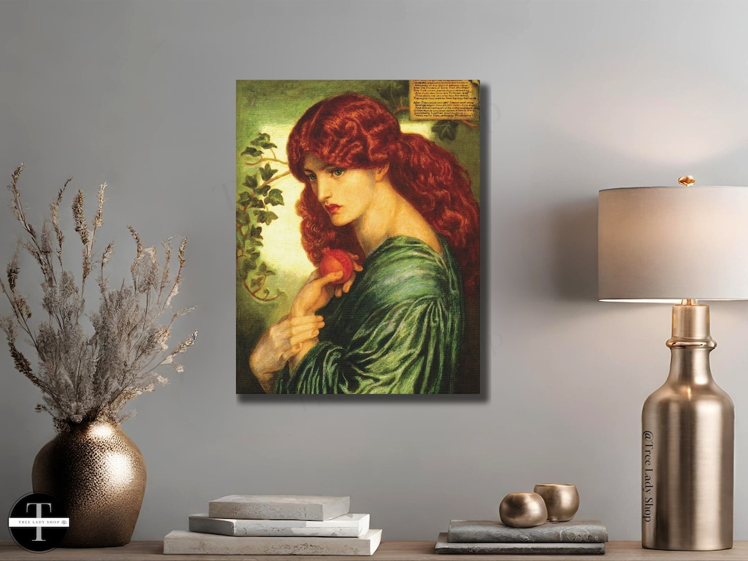 Persephone Portrait by Rossetti Greek Goddess Painting Canvas Wall Art ...