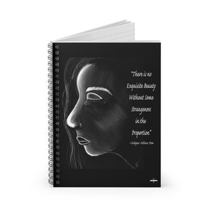 Female Line Sketch Drawing Notebook Original Art With Quote by Edgar ...