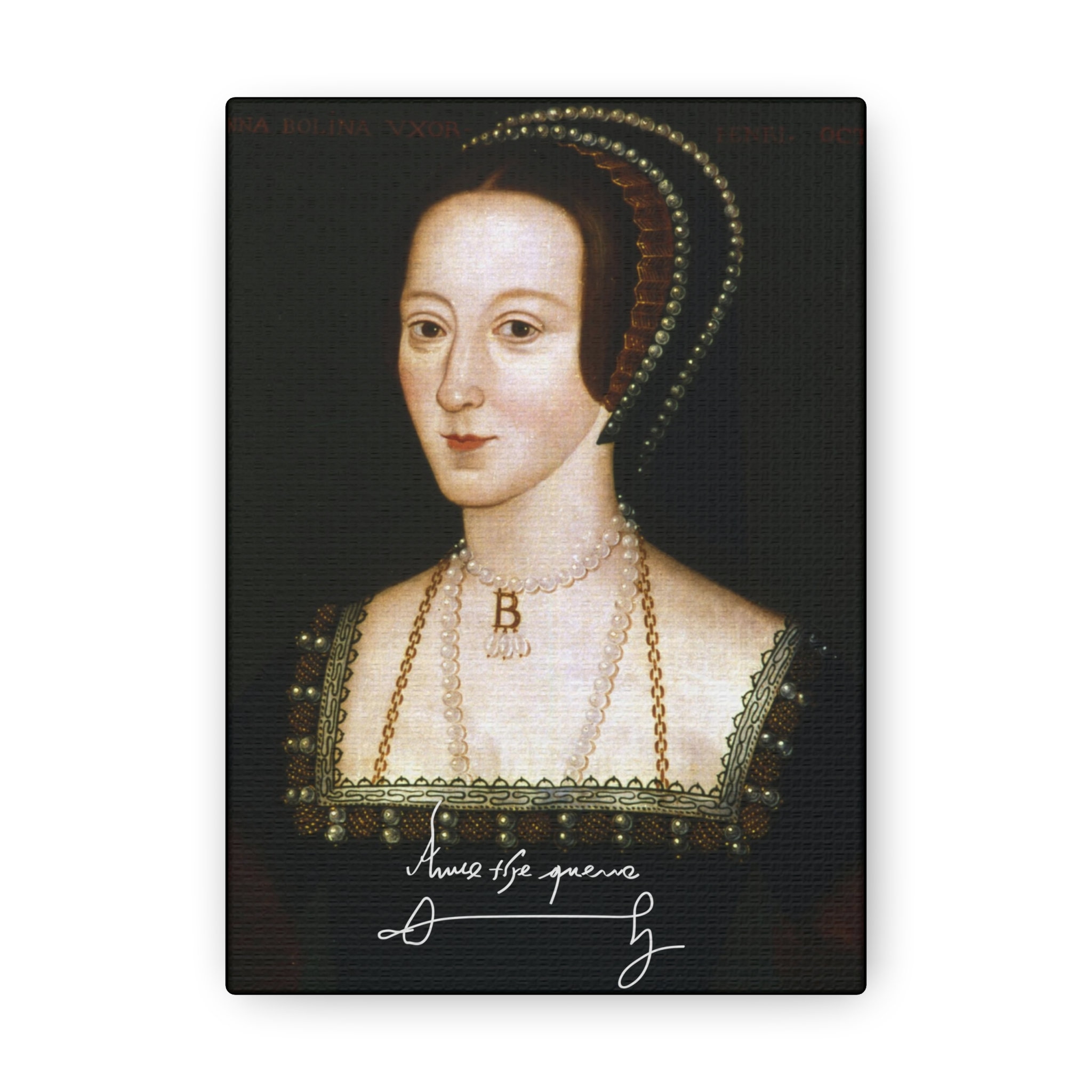 Anne Boleyn Signature Canvas Print Anne the Queen Canvas Print - Etsy