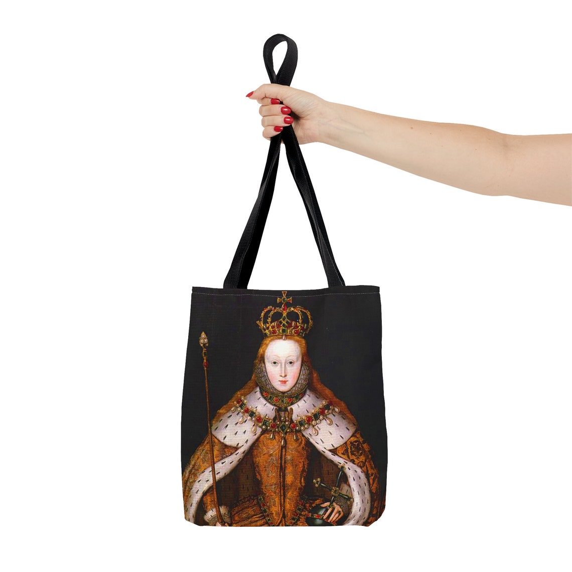 Queen Elizabeth I Tote Bag Black Coronation Tote Bag Royal Queens Gift ...