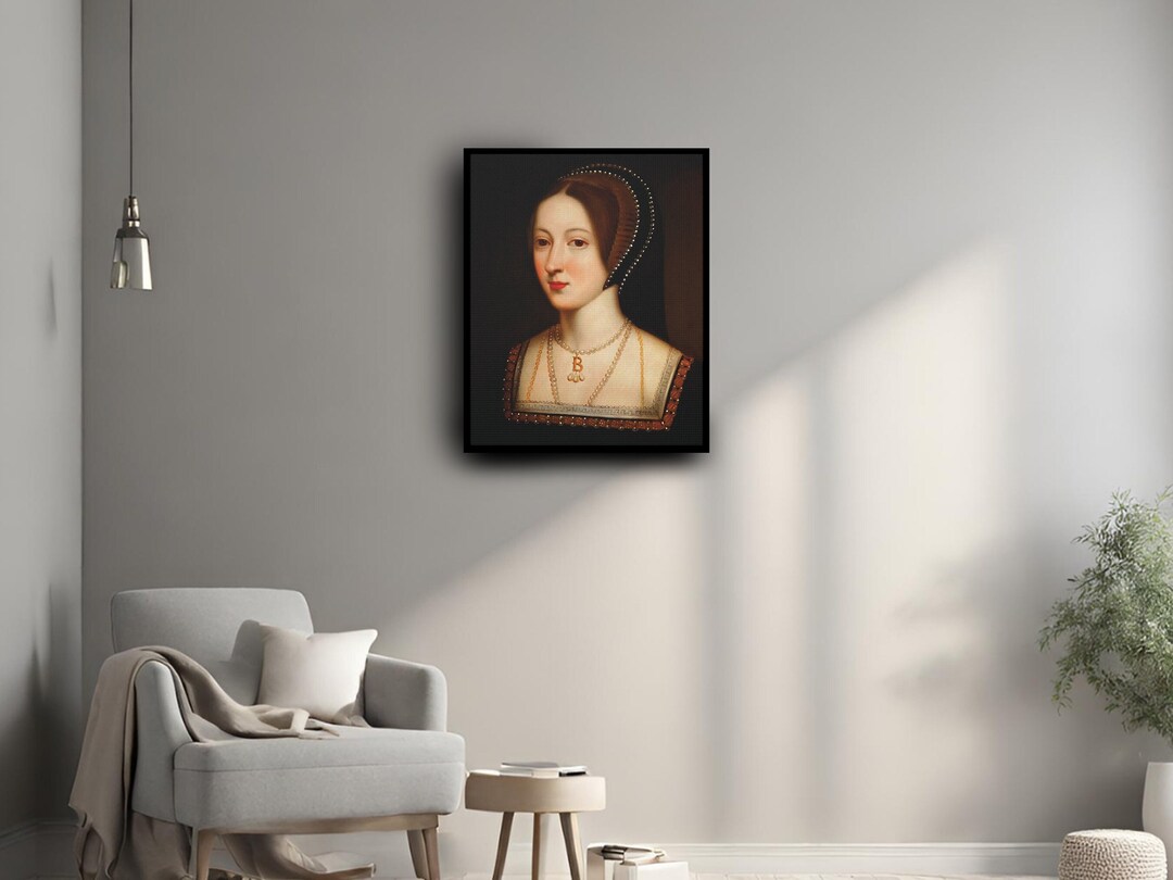Anne Boleyn Art Print Canvas Wall Art the Tudors Portrait Art the Queen ...
