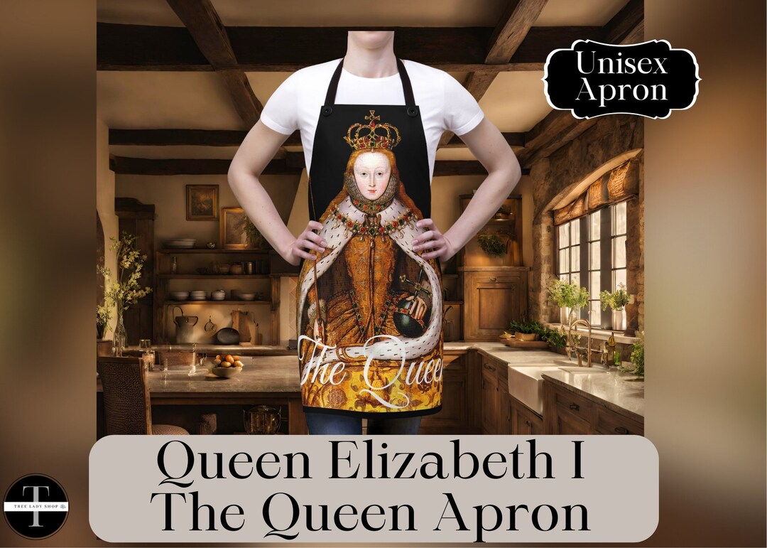 Queen Elizabeth I Apron the Queen Apron the Tudors Cleaning Apron ...