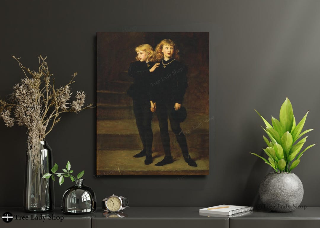 Two Princes in the Tower Canvas Art Print Art History Wars of the Roses ...