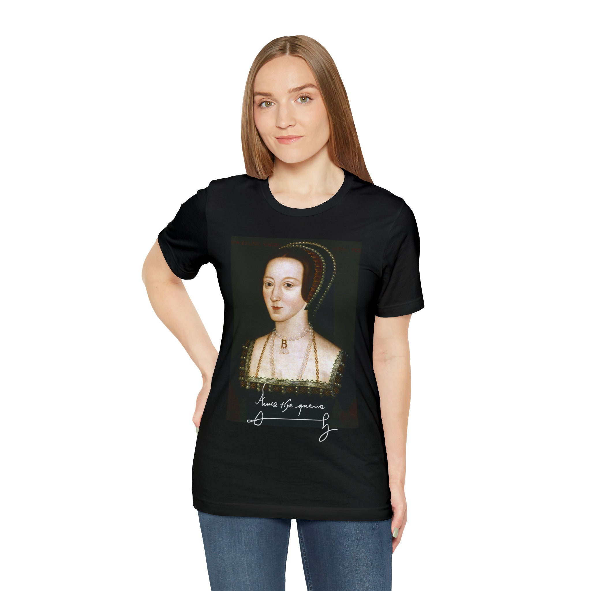 Anne Boleyn T-shirt With Signature B Necklace Unisex Tee Tudor Shirt ...