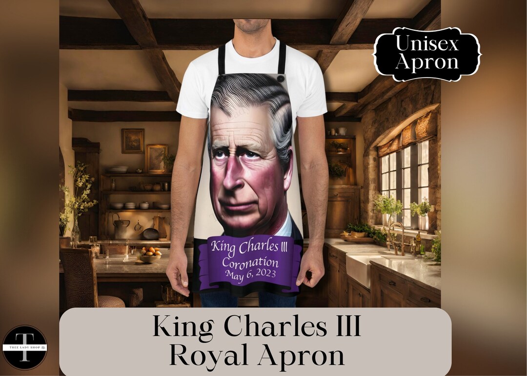 King Charles III Apron Cleaning Apron Kitchen Apron Unisex Aprons the ...