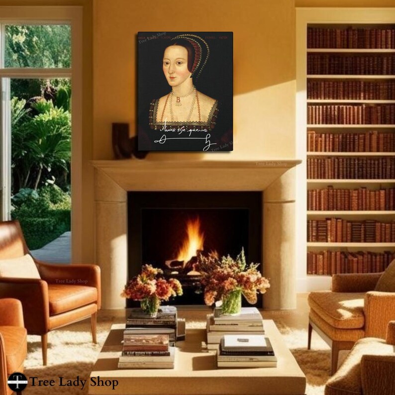 Anne Boleyn Signature Canvas Print Anne the Queen Canvas Print Wall Art ...
