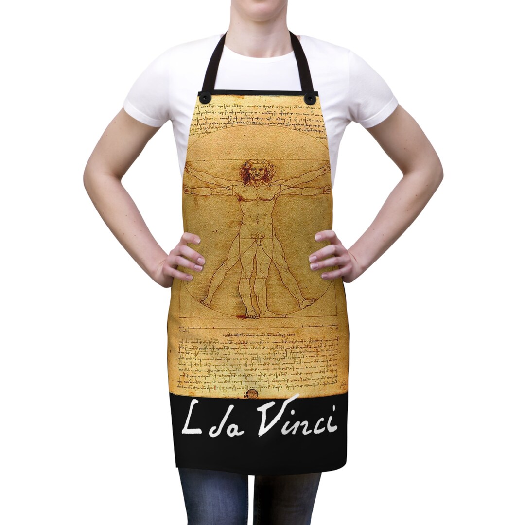 The Vitruvian Man Apron Leonardo Da Vinci Unisex Apron Kitchen - Etsy