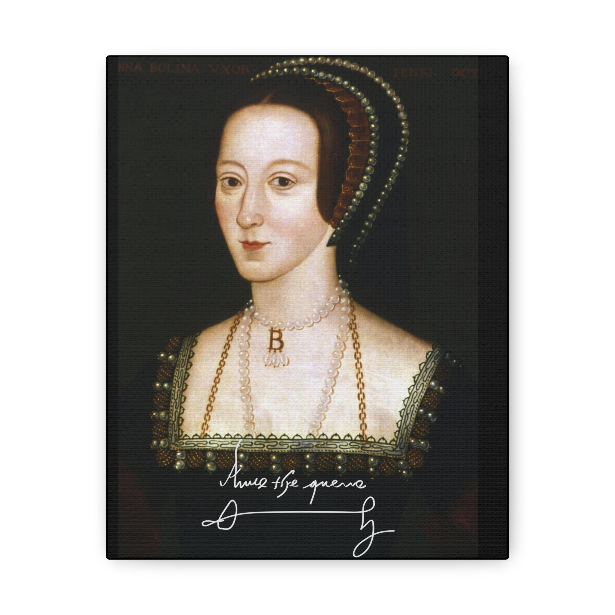 Anne Boleyn Signature Canvas Print Anne the Queen Canvas Print - Etsy