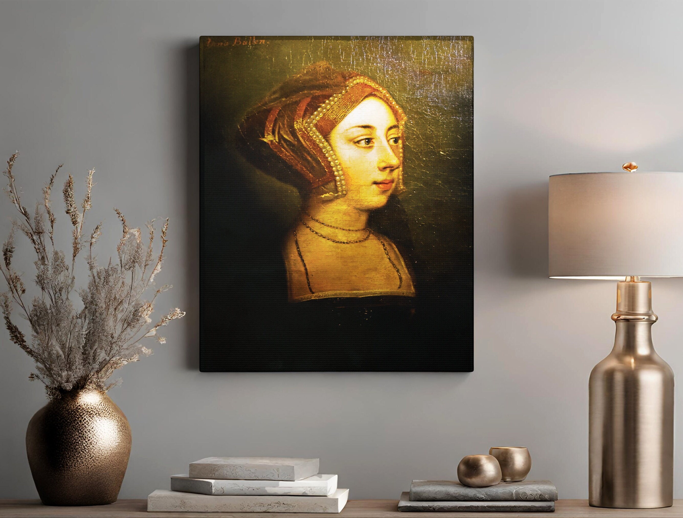 Anne Boleyn Portrait Art Print Canvas Wall Art the Tudors the Queen ...