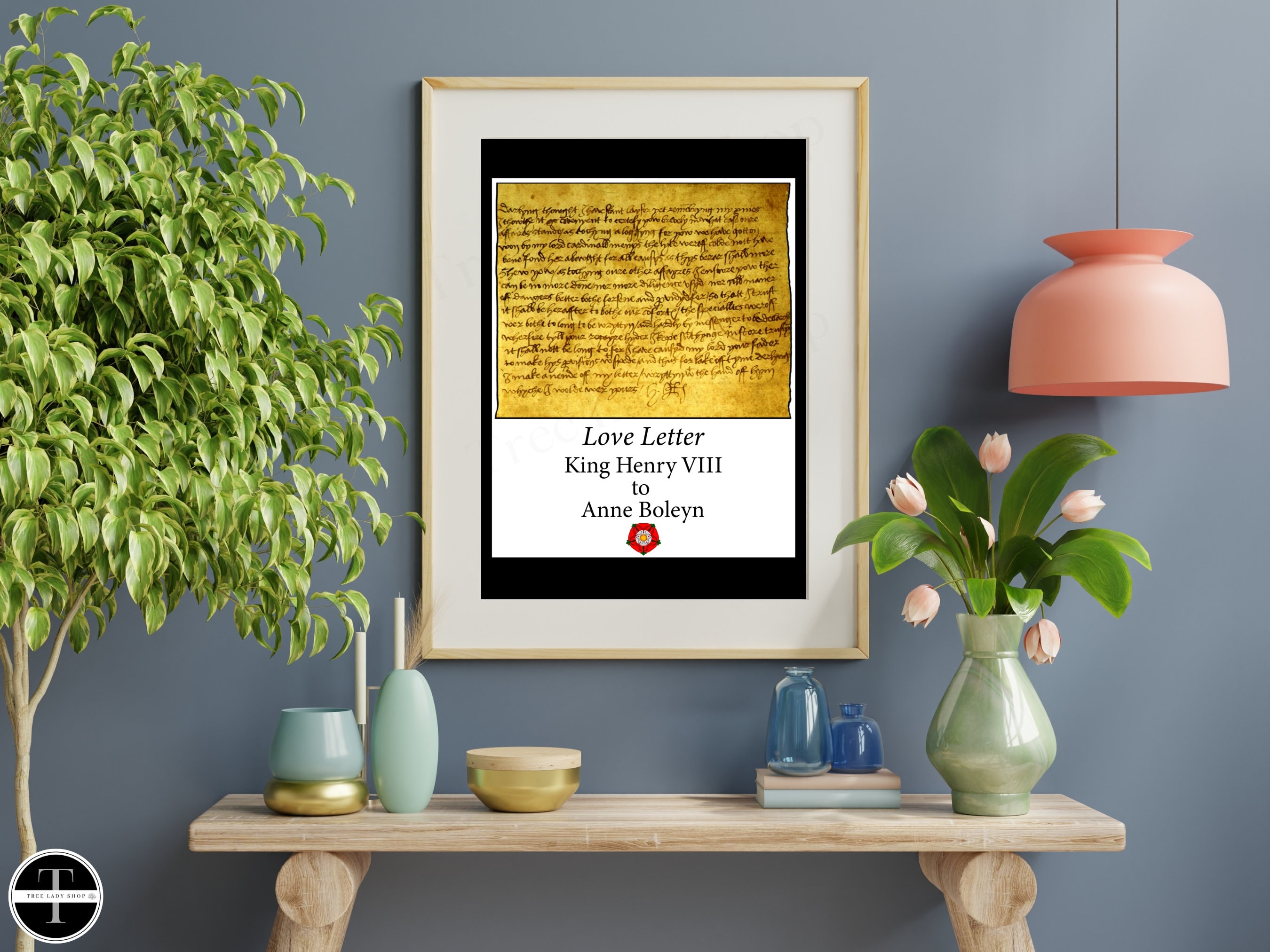 King Henry VIII Love Letter to Anne Boleyn Poster Print Set Digital ...
