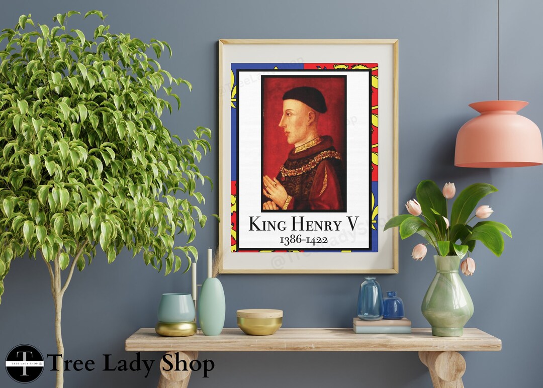 King Henry V Portrait Canvas Print Gallery Wall Art History Wars of the ...