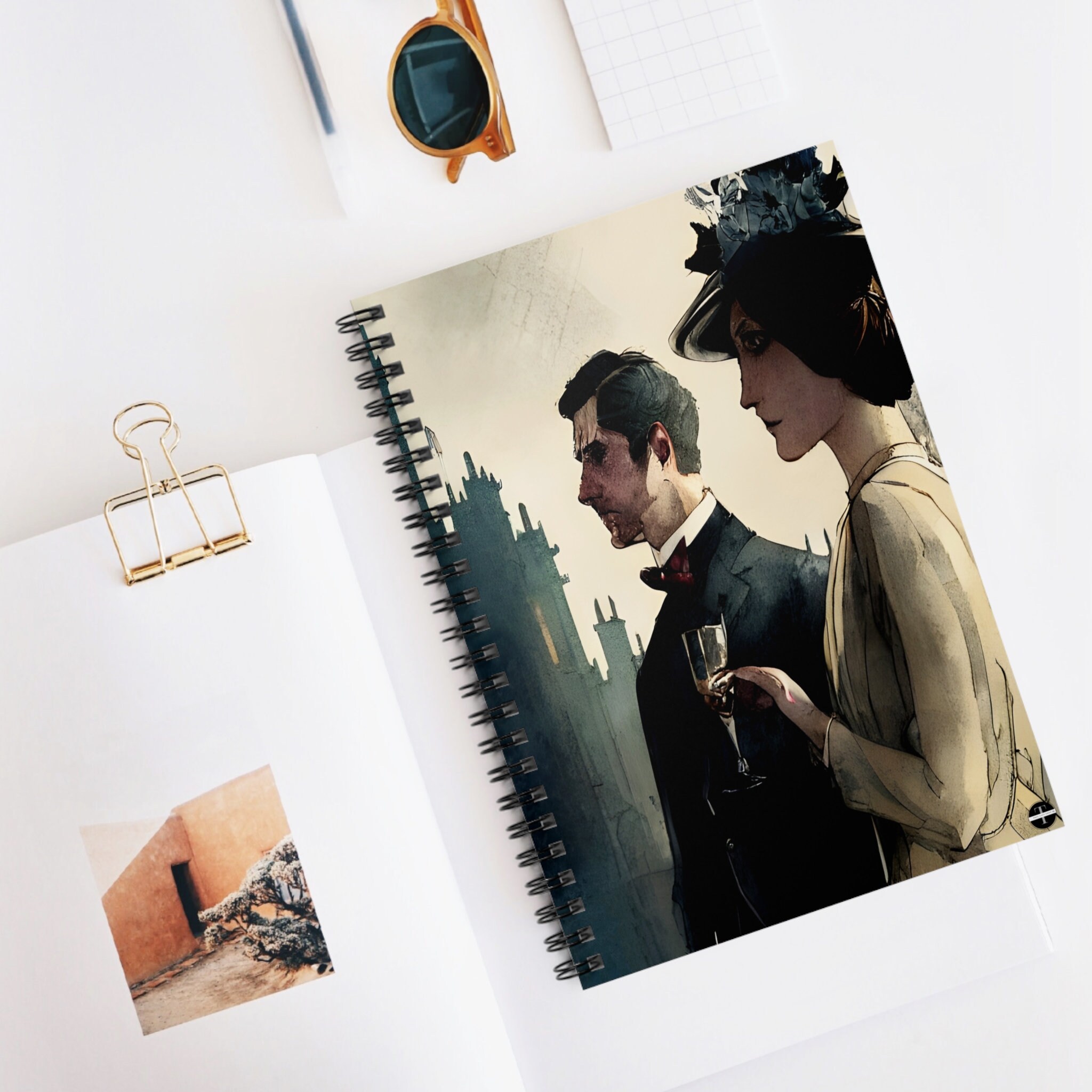 Victorian Era Inspired Notebook Spiral Bound Journal Lined Pages Work ...