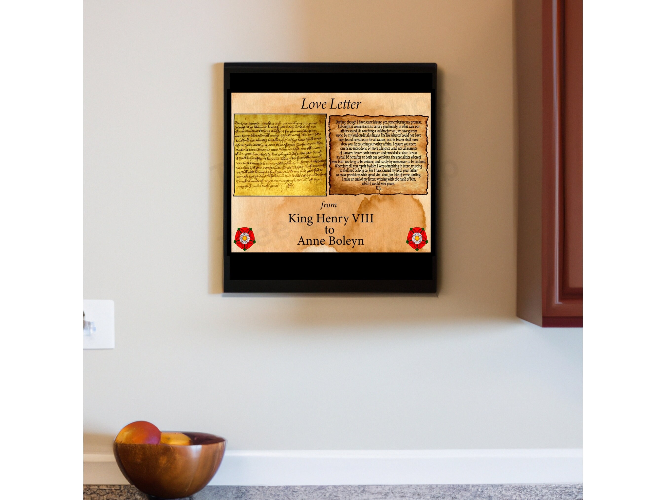 King Henry VIII Love Letter to Anne Boleyn Art Print Set Digital ...