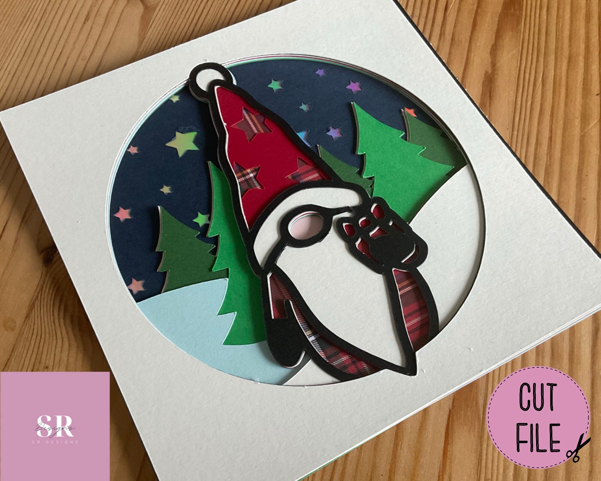 SVG: Layered Gnome Cut File. 3D Gonk Svg. Layered Gnome Svg. - Etsy