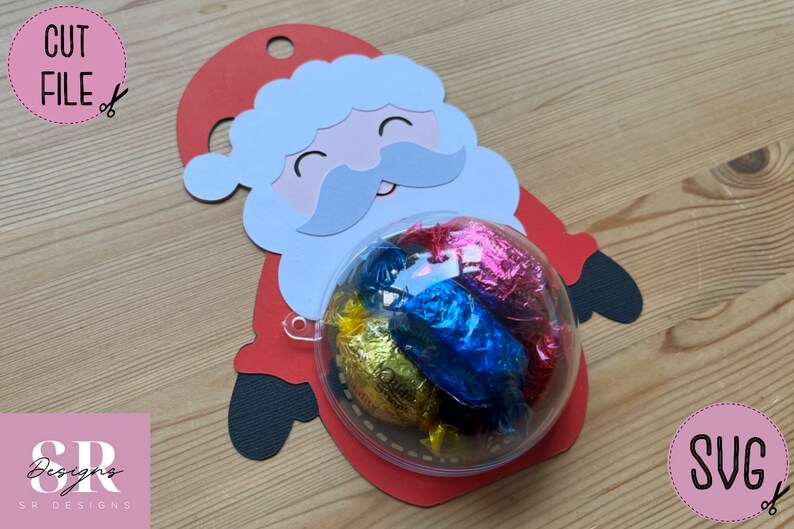 Santa Candy Dome Svg. Chocolate Holder Svg. Christmas Candy - Etsy