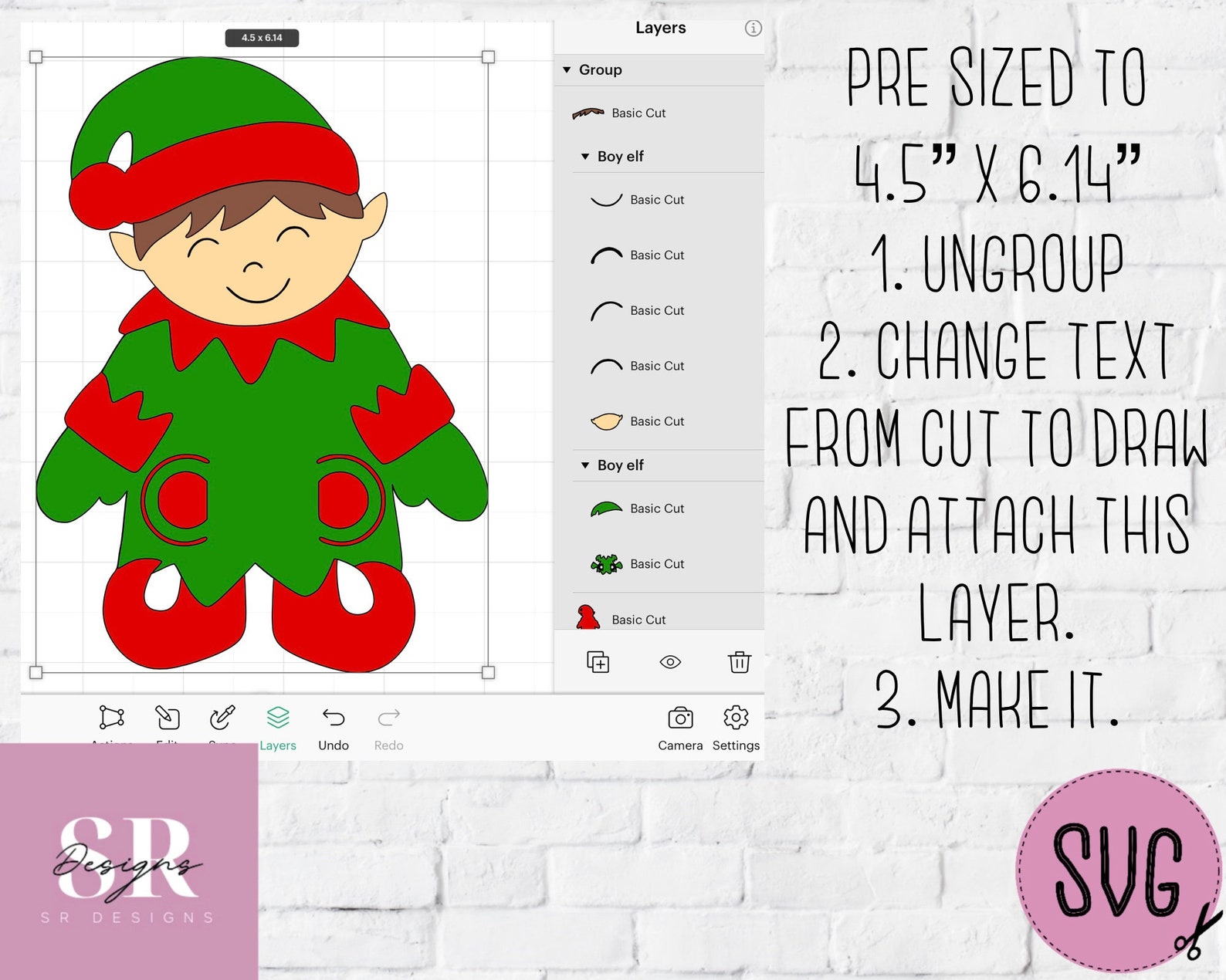 SVG: Elf Money Card. Christmas Money Holder. Cricut Joy - Etsy