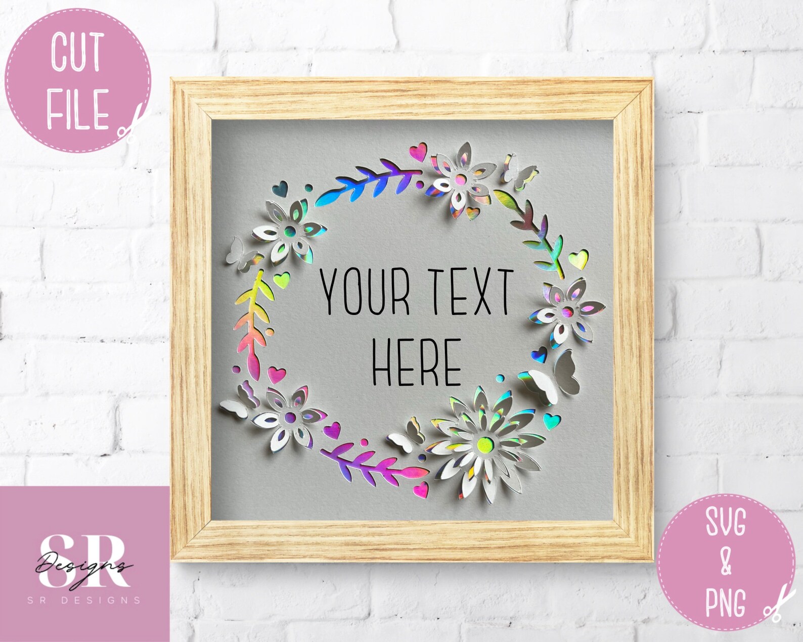 SVG: 3D/ pop Up Flower Wreath/frame Bundle. Floral Wreath. - Etsy