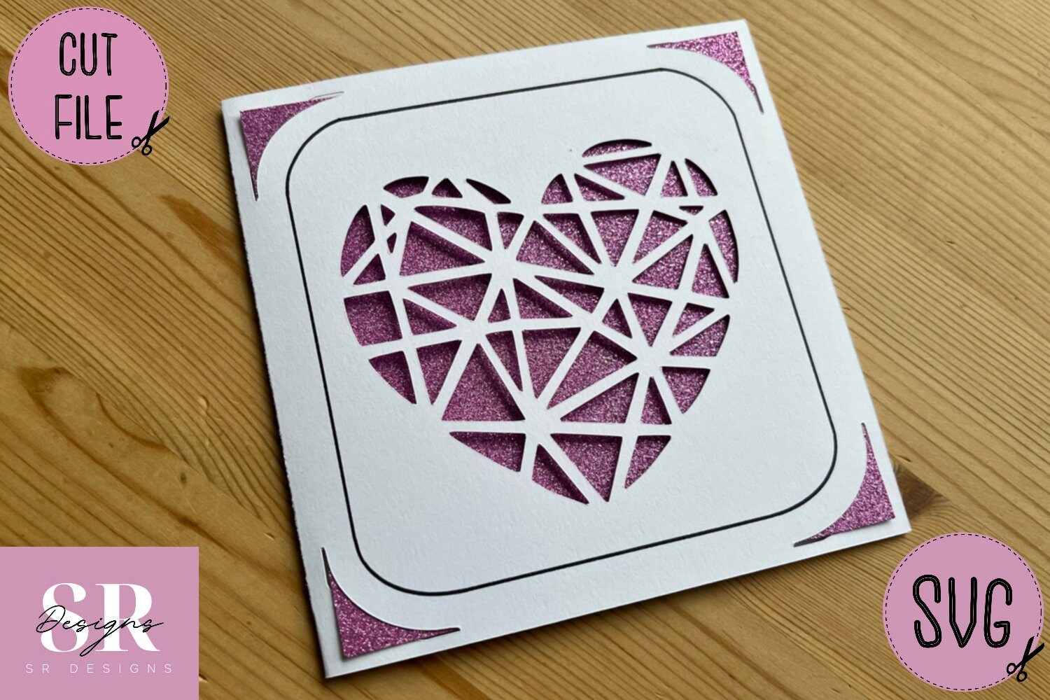 SVG: Heart Insert Card. Cricut S40 Insert Card. Birthday Card - Etsy