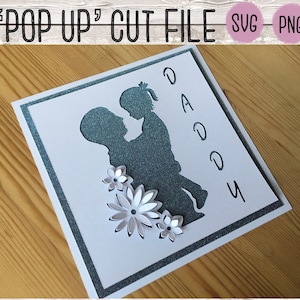 SVG: 3D/ pop up Fathers Day card digital download. Daddy. | Etsy