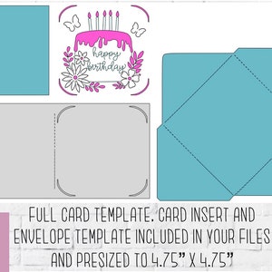 SVG: 3D Birthday Insert Card. Cricut S40 Insert Card. Birthday Card Svg ...