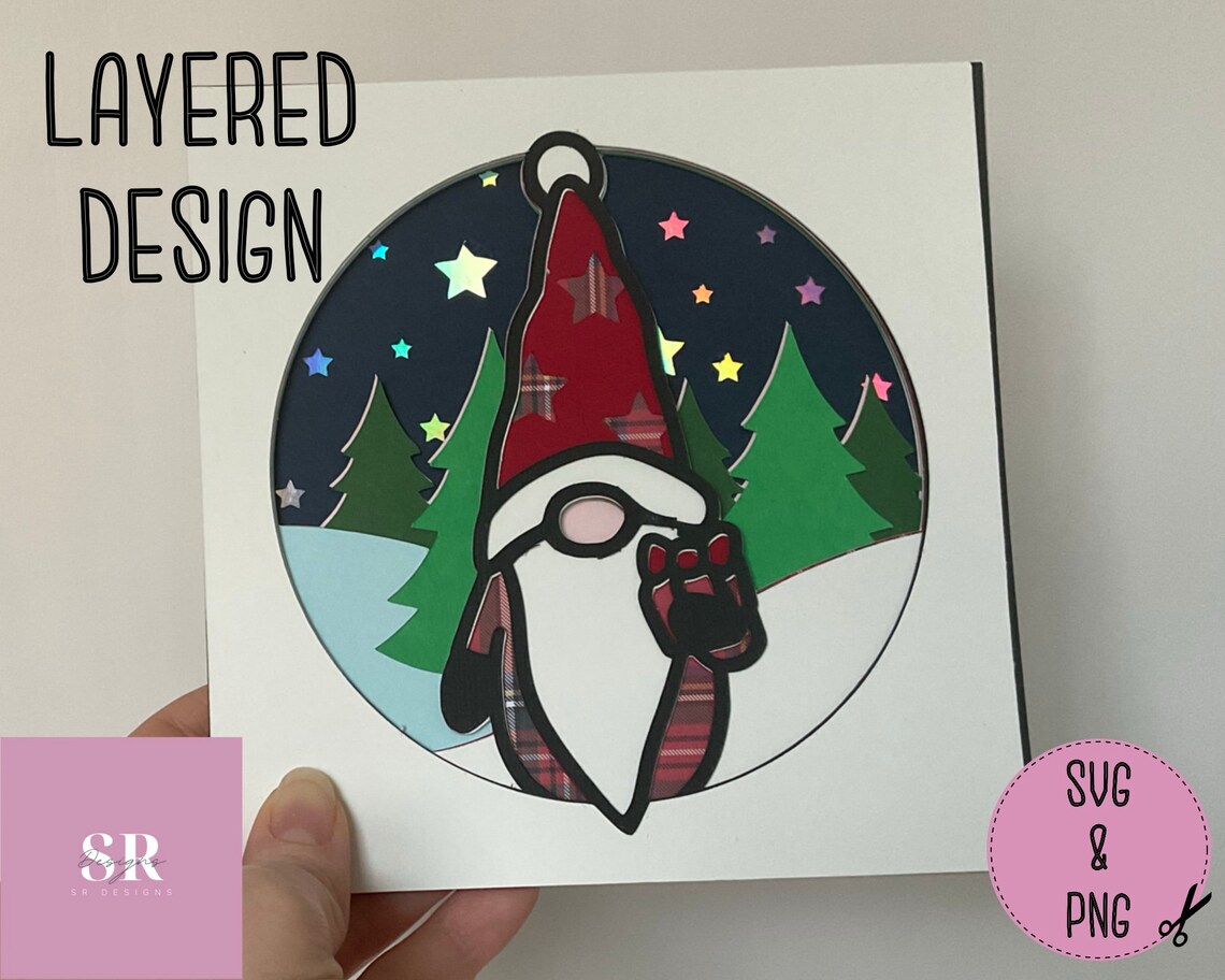 SVG: Layered Gnome Cut File. 3D Gonk Svg. Layered Gnome Svg. | Etsy
