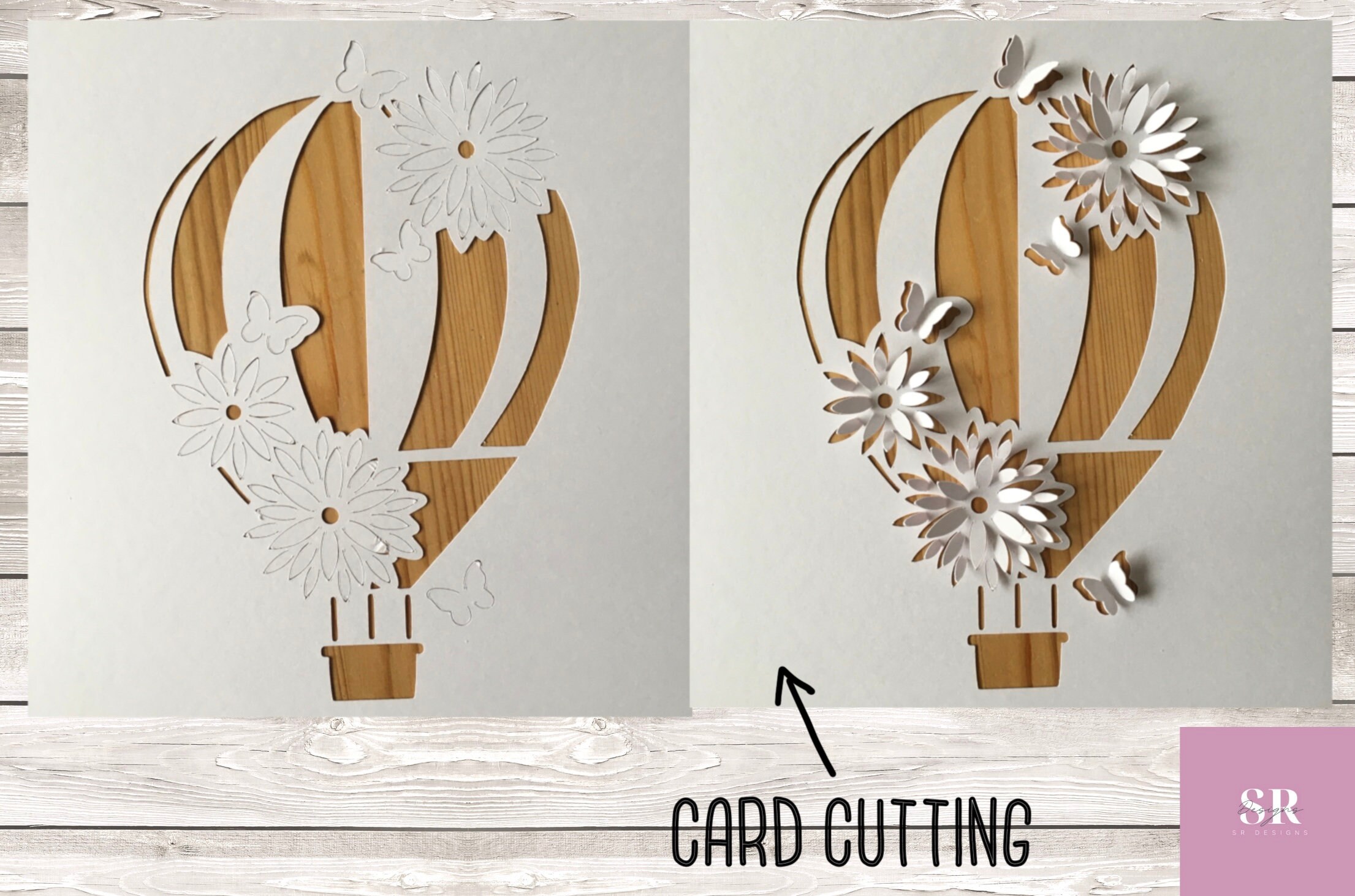 SVG: 3D Hot Air Balloon. Digital Download. Paper Cutting. - Etsy