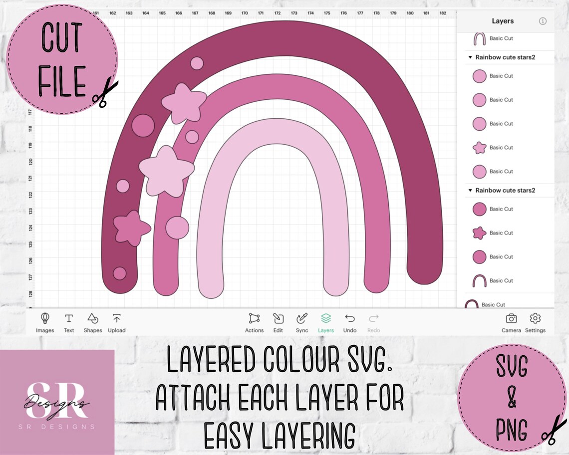 SVG: Cute Rainbow Bundle. Rainbow Svg. Layered Rainbow Svg. - Etsy UK