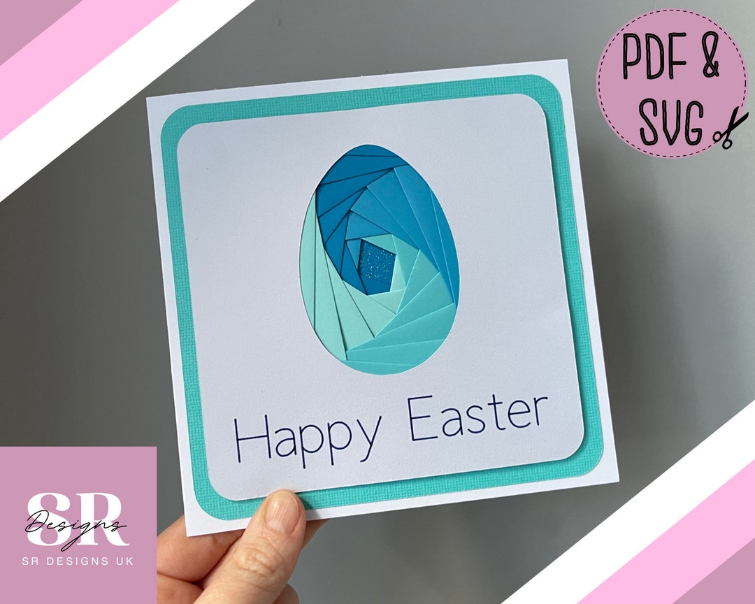 Easter Egg Iris Folding Pattern Template PDF & SVG. Iris Folding ...