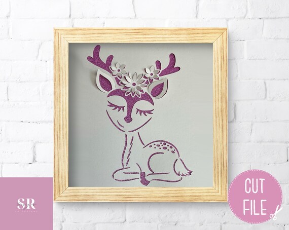 SVG: 3D Cartoon Deer. Cartoon Deer Svg. Pop up SVG. Card | Etsy
