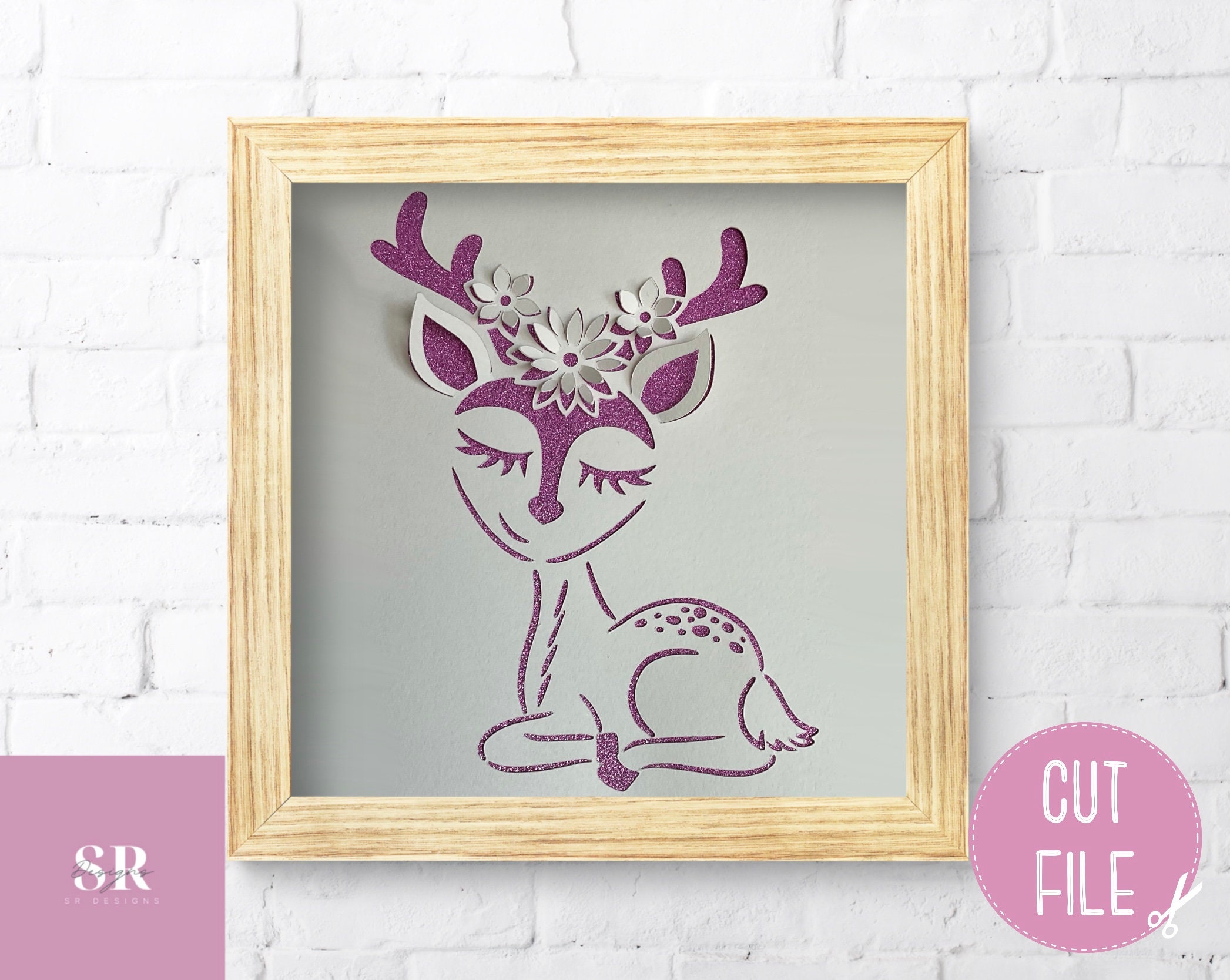 SVG: 3D Cartoon Deer. Cartoon Deer Svg. Pop up SVG. Card | Etsy Australia
