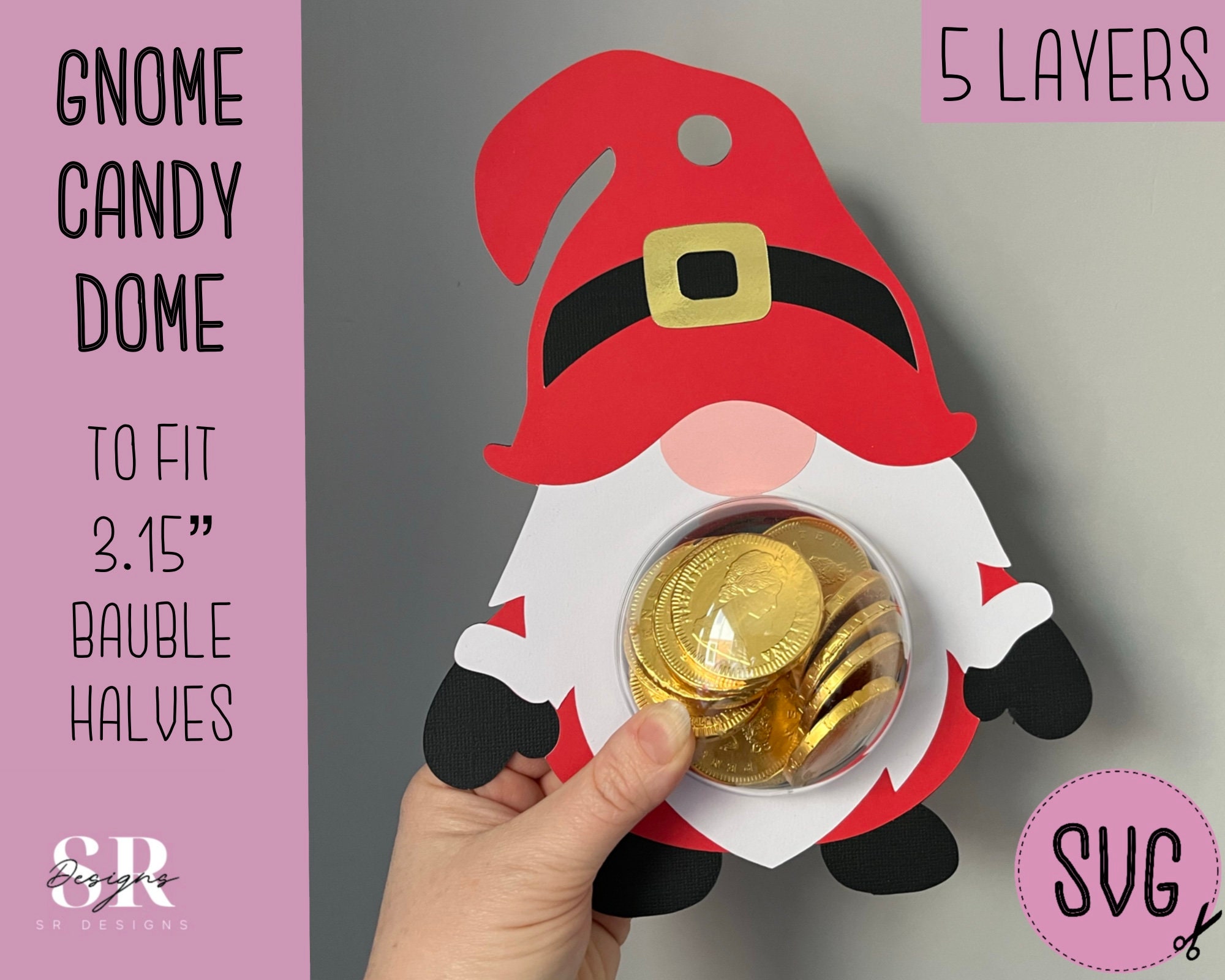 Gnome Candy Dome Svg. Chocolate Holder Svg. Christmas Candy - Etsy