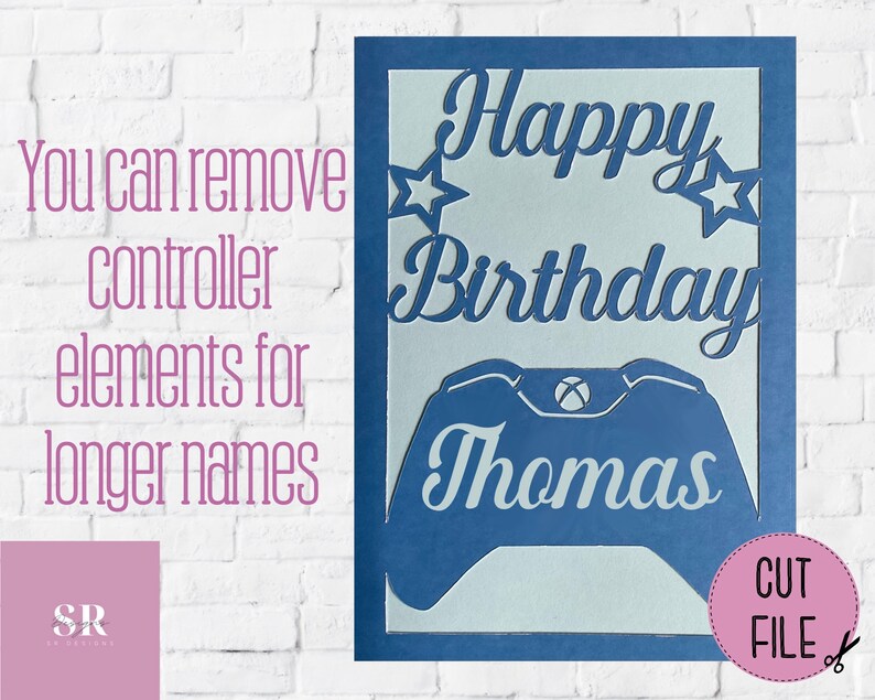 SVG: Boys Gamer Personalised Birthday Card. Boys Card. Happy - Etsy UK