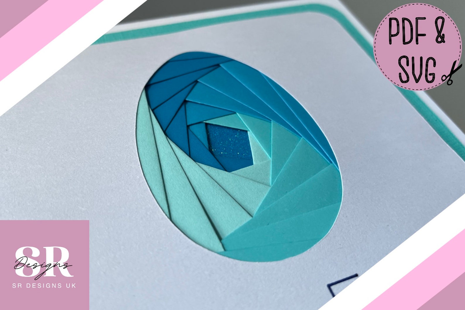 Easter Egg Iris Folding Pattern Template PDF & SVG. Iris Folding ...