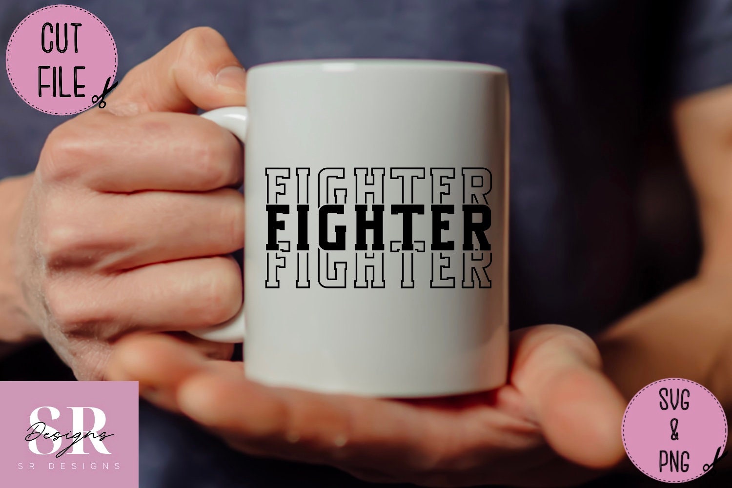 SVG: Fighter Stacked Svg. Fighter Svg. Fighter Slogan Tshirt - Etsy ...