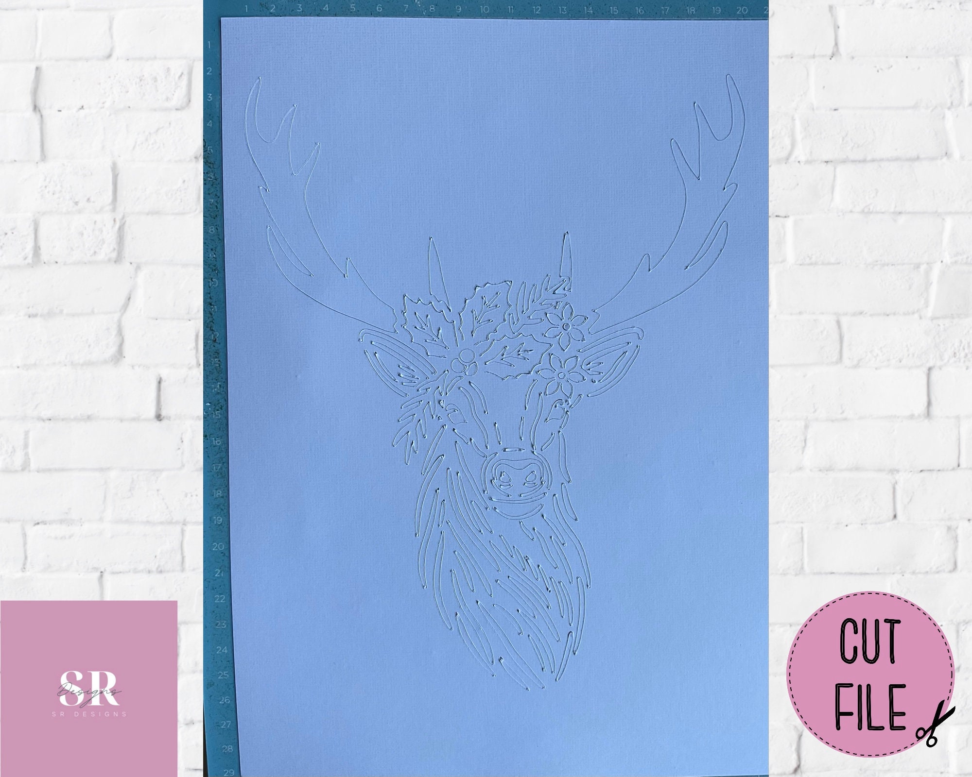 SVG: 3D Christmas Deer. Pop up Stag Svg. Christmas Stag Svg. Pop up Svg ...