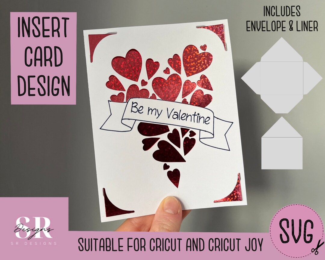 SVG: Valentine’s Day Insert Card. Cricut Joy Friendly. Draw and Cut ...