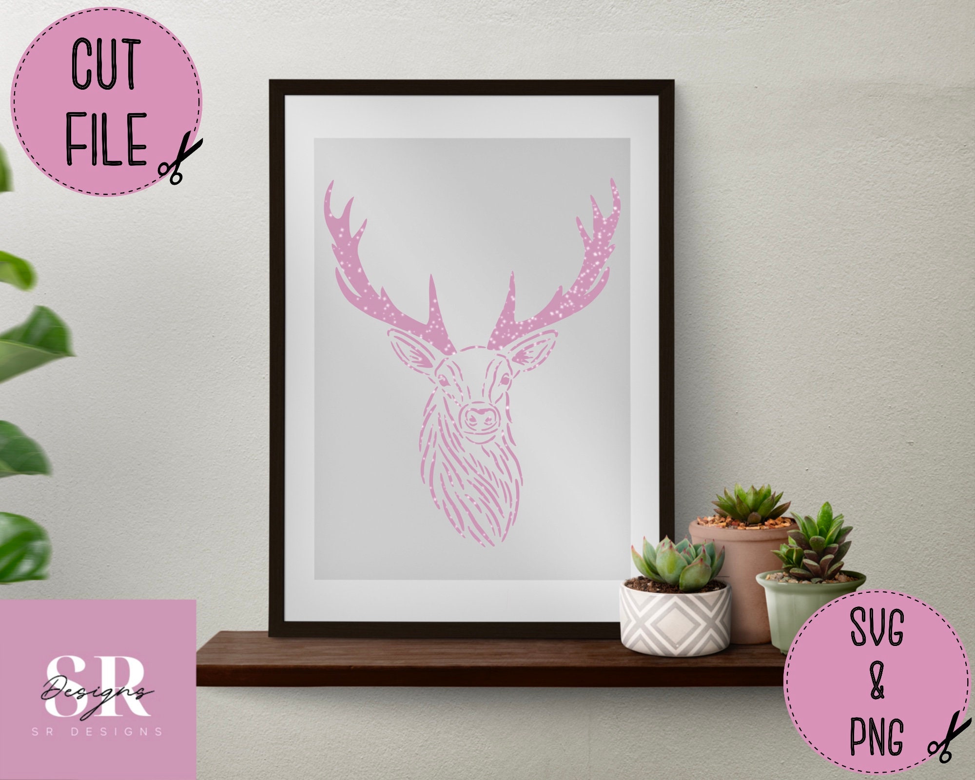 SVG: Stag Svg. Deer Svg. Christmas Stag Svg. Cut File. Paper Cutting ...