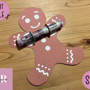SVG: Gingerbread Man Money Card. Christmas Money Holder. Cricut Joy ...
