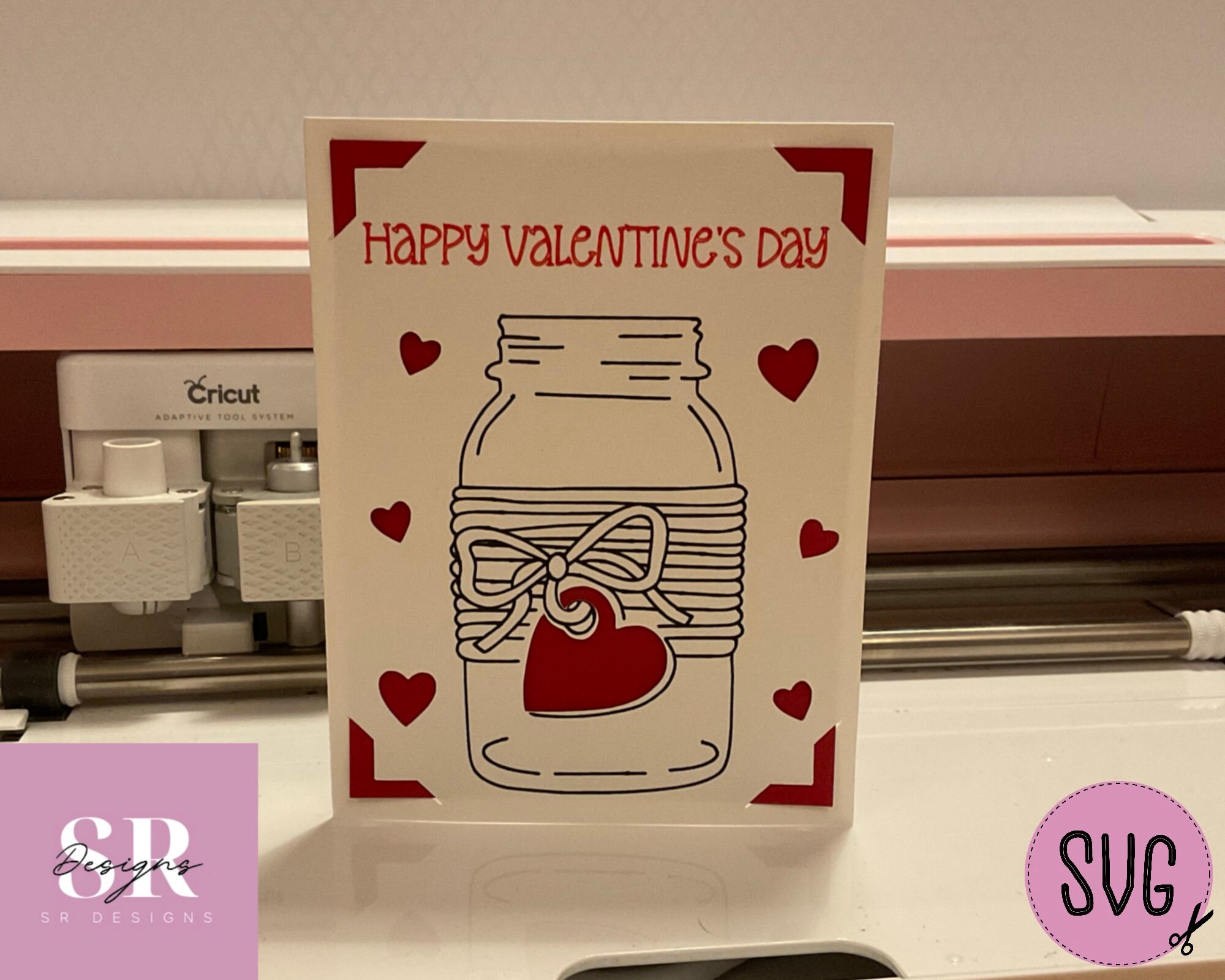 SVG: Valentine’s Day Insert Card. Cricut Joy Friendly. Draw and Cut ...