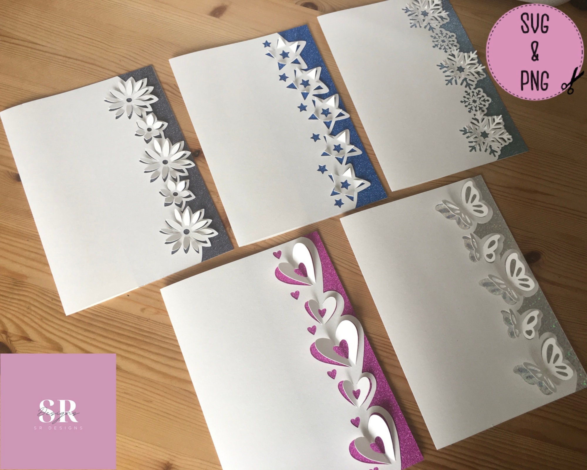 SVG: pop Up/ 3D Card Blank Bundle. Card Svg. Pop up Flowers. - Etsy