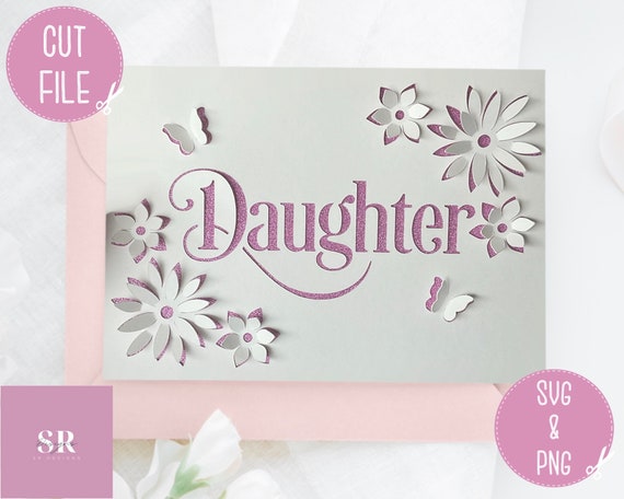SVG: 3D Daughter Card. Happy Birthday. Daughter Card Svg. Pop | Etsy UK