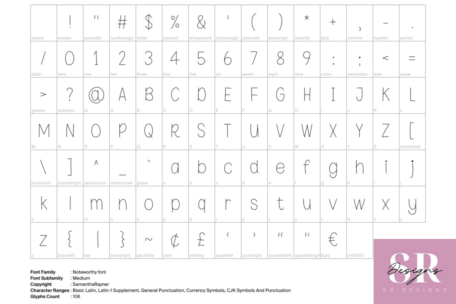 Noteworthy Font Handwritten Font Suitable for Printing - Etsy