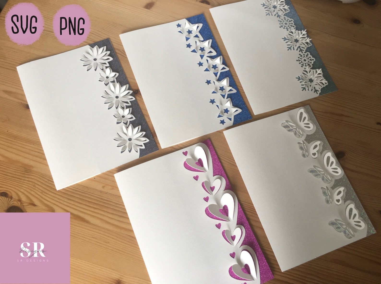 SVG: pop Up/ 3D Card Blank Bundle. Card Svg. Pop up Flowers. | Etsy