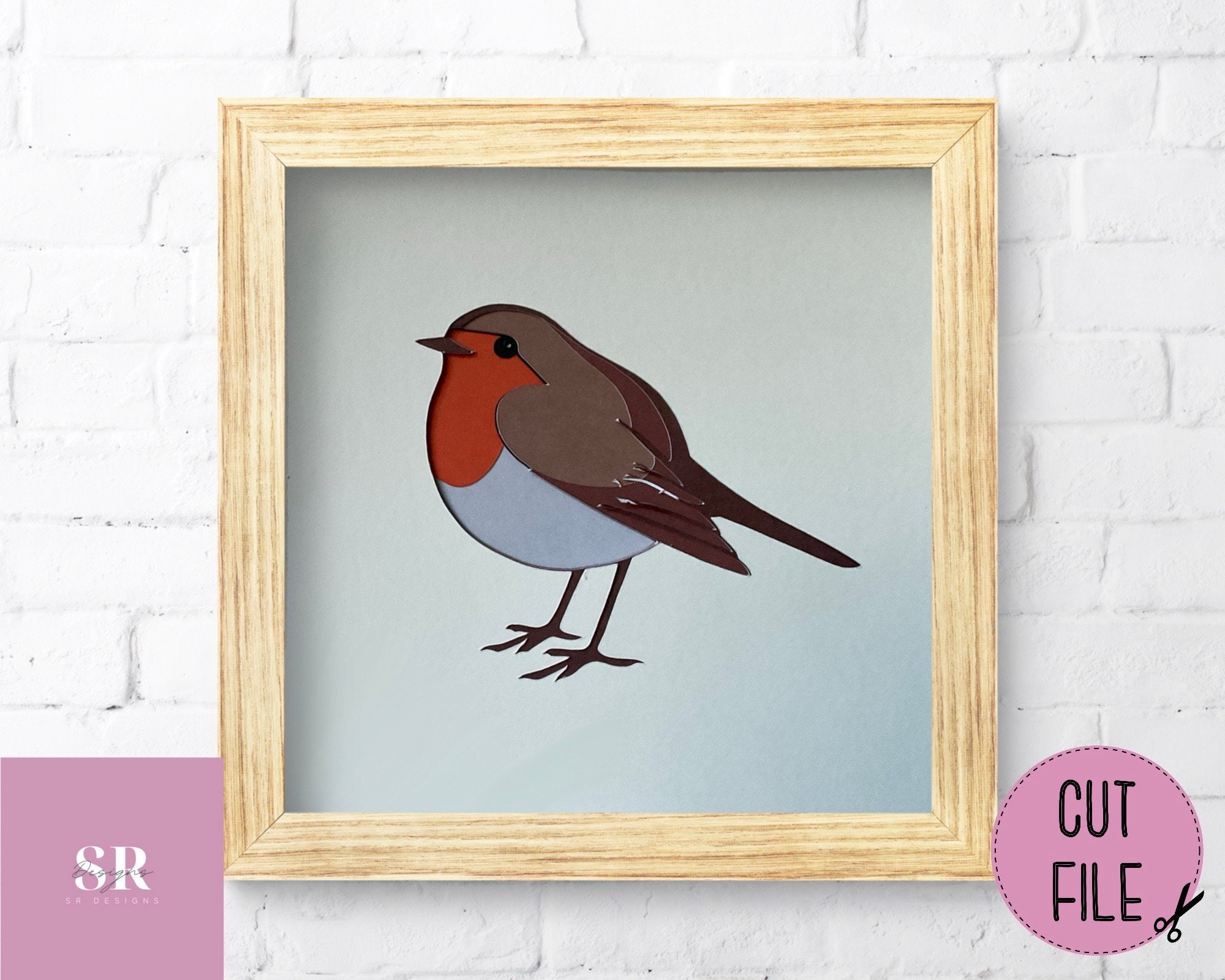SVG: Layered Robin Cut File. 3D Robin Svg. Layered Robin Svg. - Etsy ...