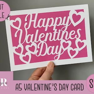 SVG: Valentine’s Day Card. A5 Pre-sized. Happy Valentine’s Day ...