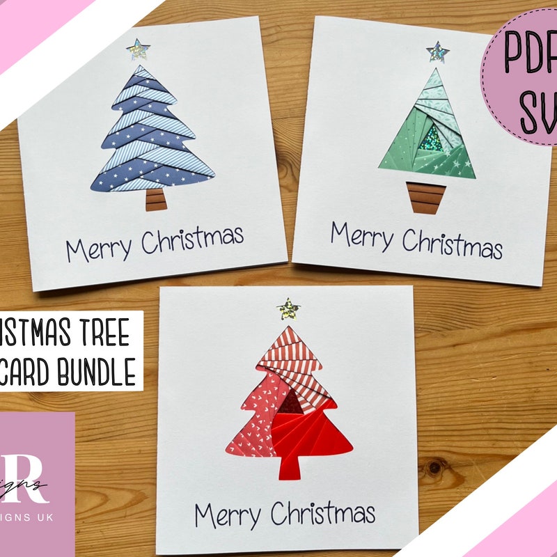 Iris Folded Christmas Card - Etsy